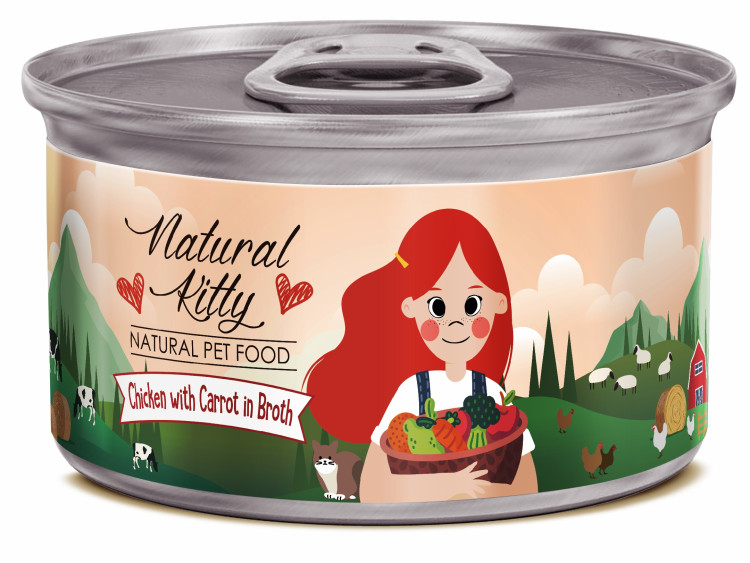 Pettric Natural Kitty влажный корм для взрослых кошек с курицей и ...