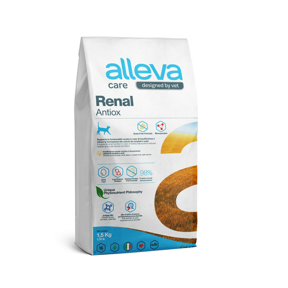 Alleva Care Cat Adult Renal-Antiox сухой диетический корм для взрослых ...